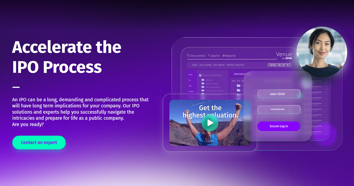 IPO Software | IPO Reporting & S-1 Filing Services | DFIN