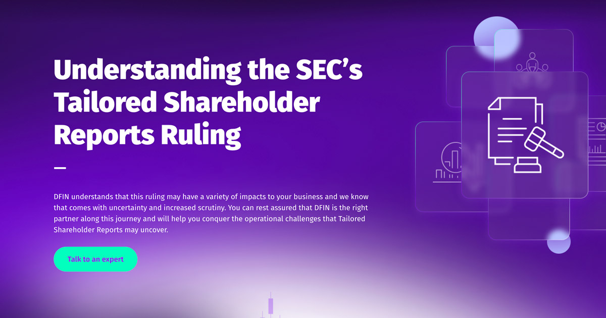 Tailored Shareholder Reporting Software | DFIN