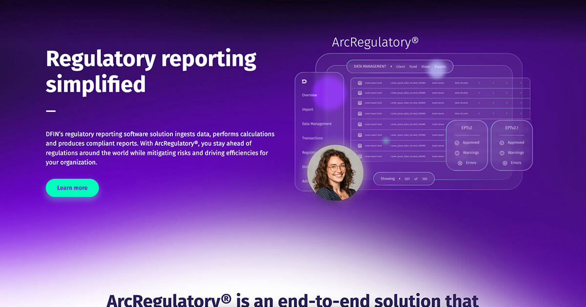 ArcRegulatory Reporting Platform | MiFID & PRIIPs | DFIN