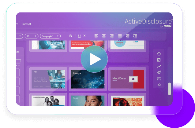 ActiveDisclosure℠ | SEC Filing & Reporting Software | DFIN
