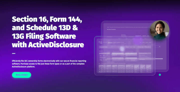 Section 16, Form 144, Schedule 13D&G Filing Software | DFIN