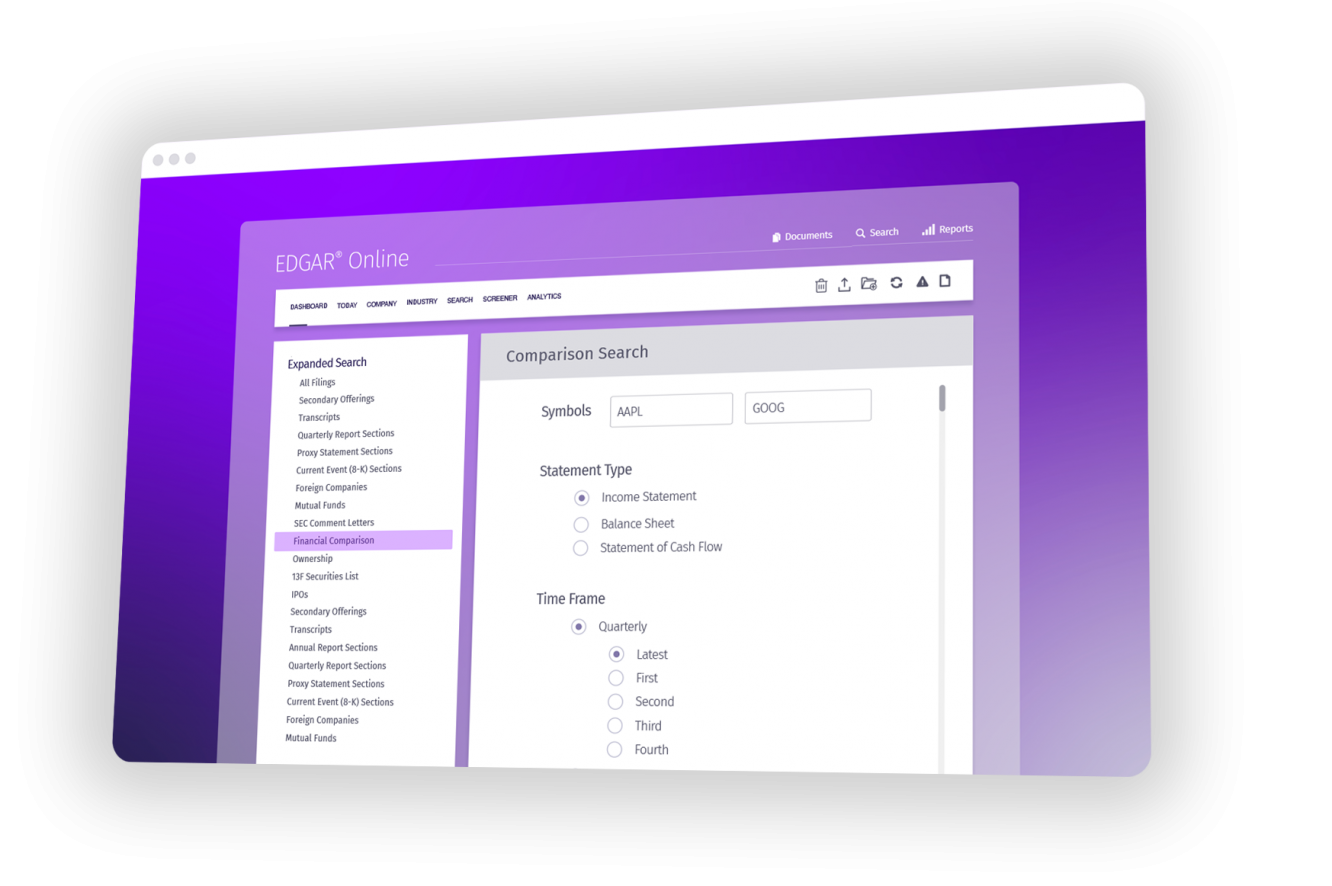 Edgar Online | SEC EDGAR Filings & Reports | DFIN